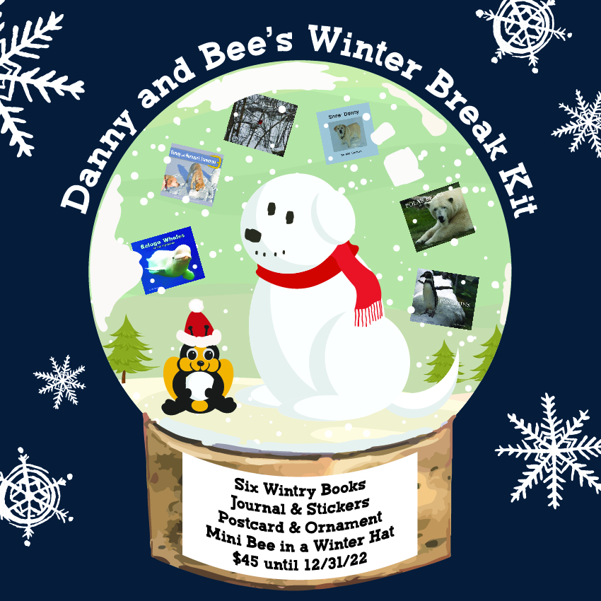 Danny and Bee explore the winter woods near their home.